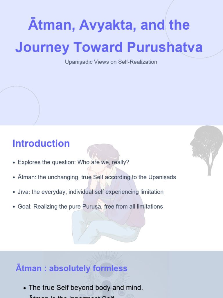 Ātman, Avyakta, and the Journey Toward Purushatva (3).pptx | PDF ...
