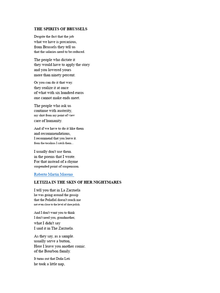 Satirical poems in Castúo by Roberto Martín Moreno (Torrejoncillo) | PDF