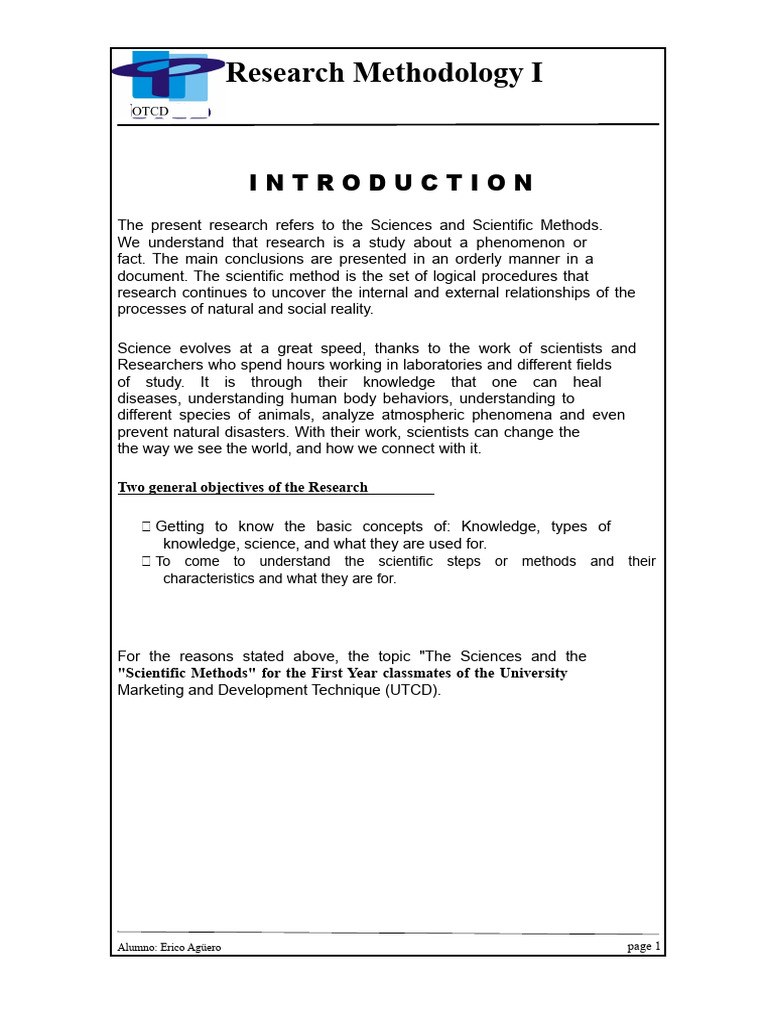Introduction to Scientific Research Methods | PDF | Methodology ...