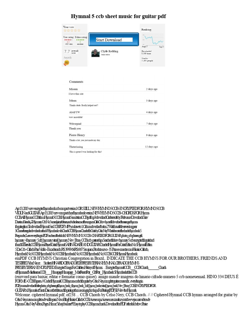 Pdfcoffee.com Hymnary 5 Ccb Chorded for Guitar PDF PDF Free (1) | PDF ...