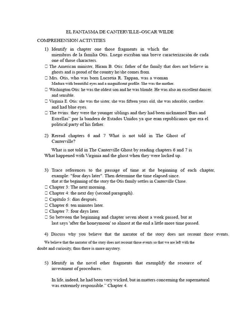 THE GHOST OF CANTERVILLE.docx | PDF