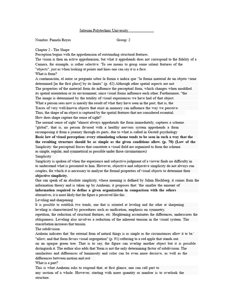 summary chapter 2 and 3 art and perception.docx | PDF | Perception ...