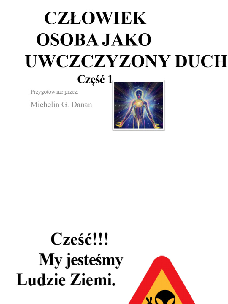 Człowiek jako uosobiony duch | PDF