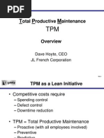 TPM Preventive Maintenance Checks and Services Worksheet: Form ...