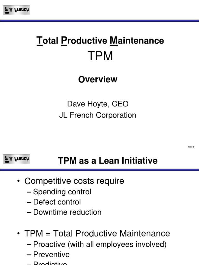 tpm | Lean Manufacturing | Engineering
