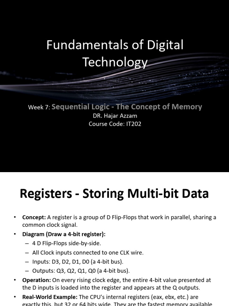 Fundamentals of Digital Technology Week7 | PDF | Computing | Computer ...