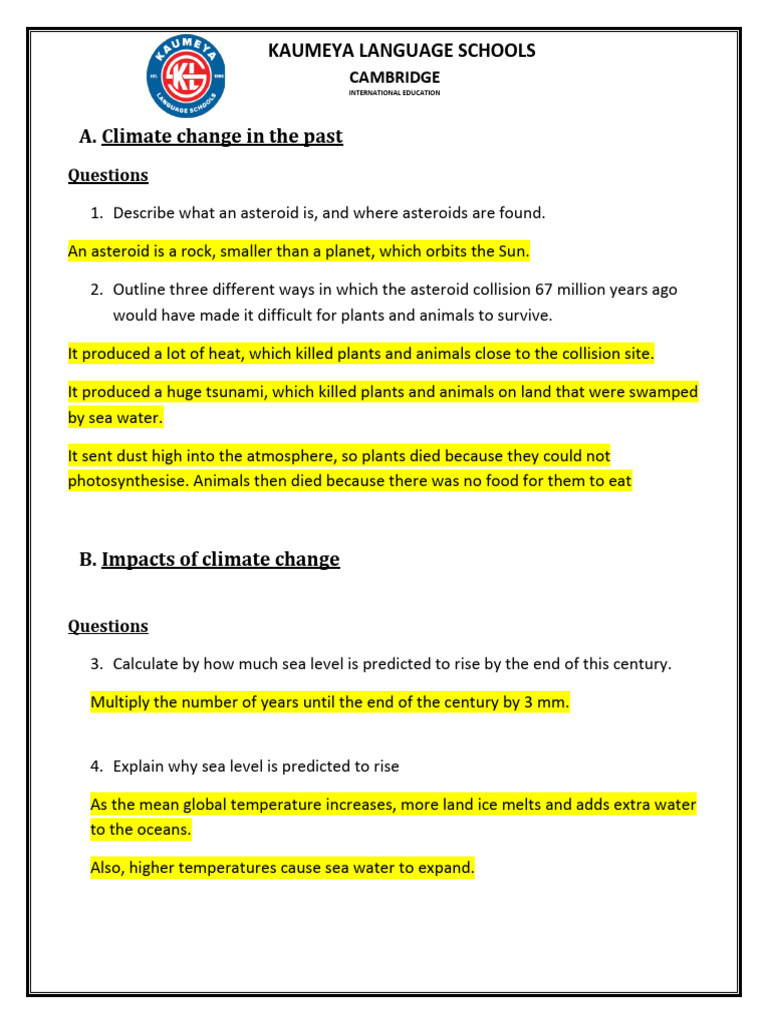 Climate Change Answers | PDF