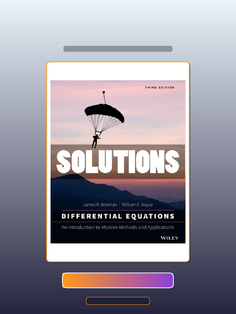 Differential Equations an Introduction to Modern Methods and ...
