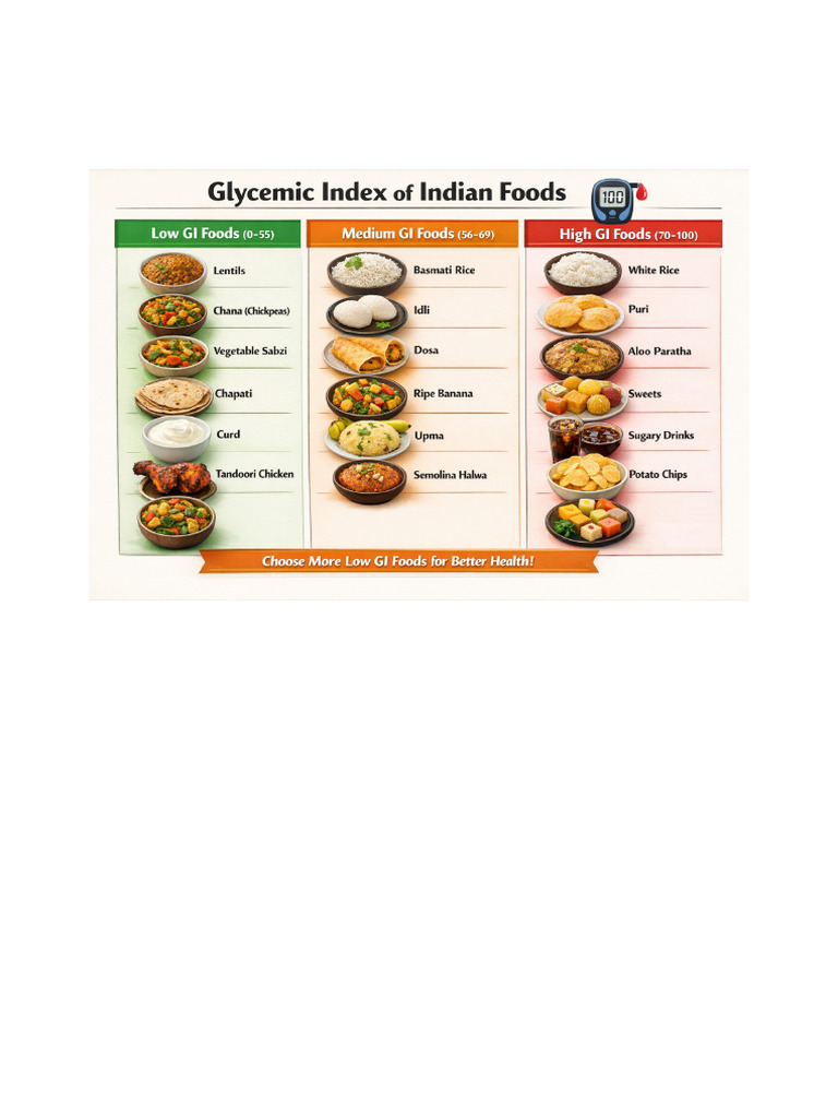 GI Chart Indian Foodsdjkfsdfjsef | PDF