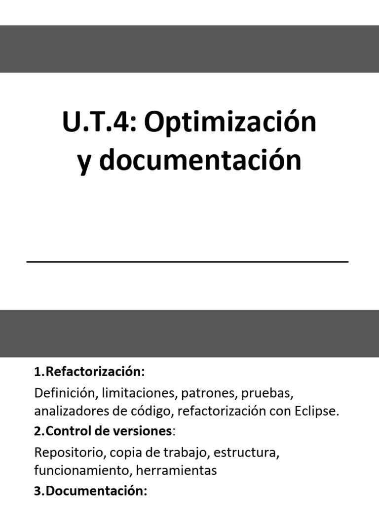 Diapositivas Ut4 | PDF | Control de versiones | Eclipse (software)