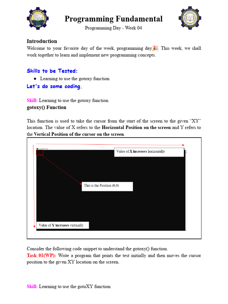 PD 04-Programming Fundamentals (1) | PDF | Function (Mathematics ...