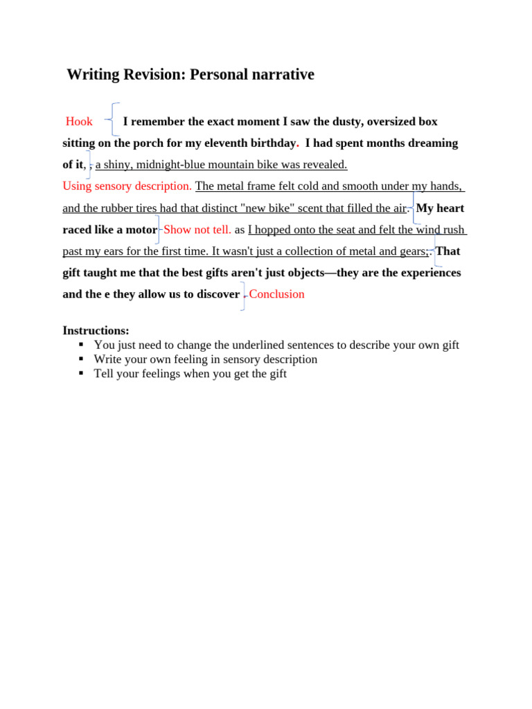 Grade 6 Writing Revision | PDF