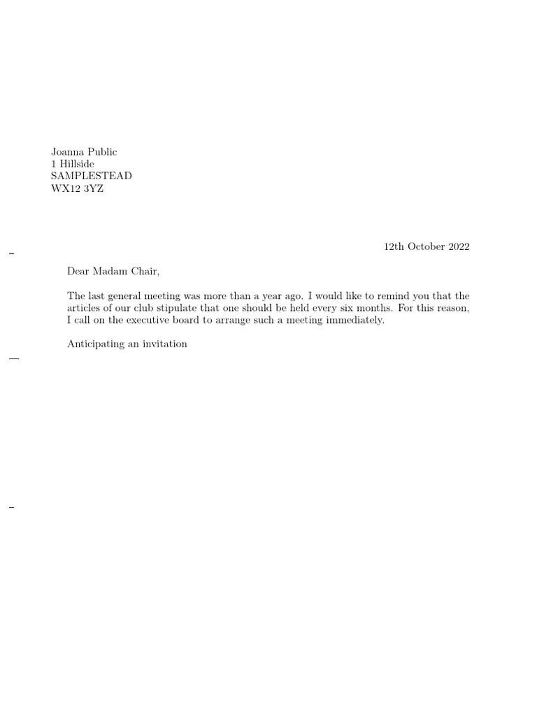 Letter Example 01 En | PDF