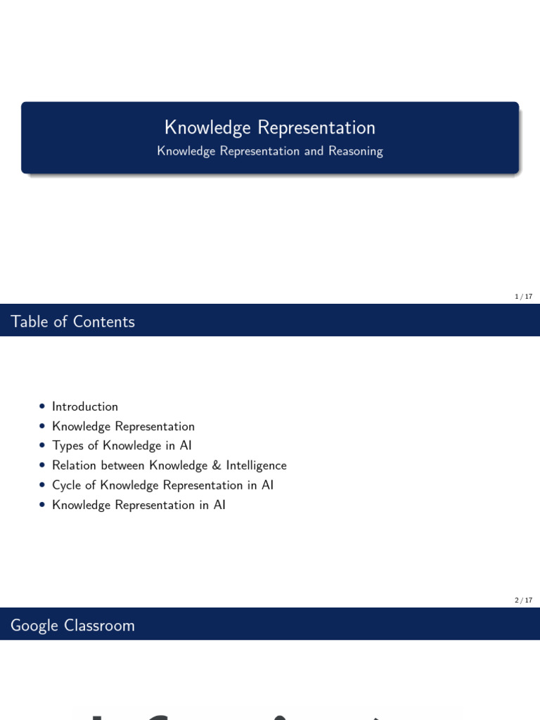 KRR Lecture 1 | PDF | Knowledge Representation And Reasoning | Knowledge