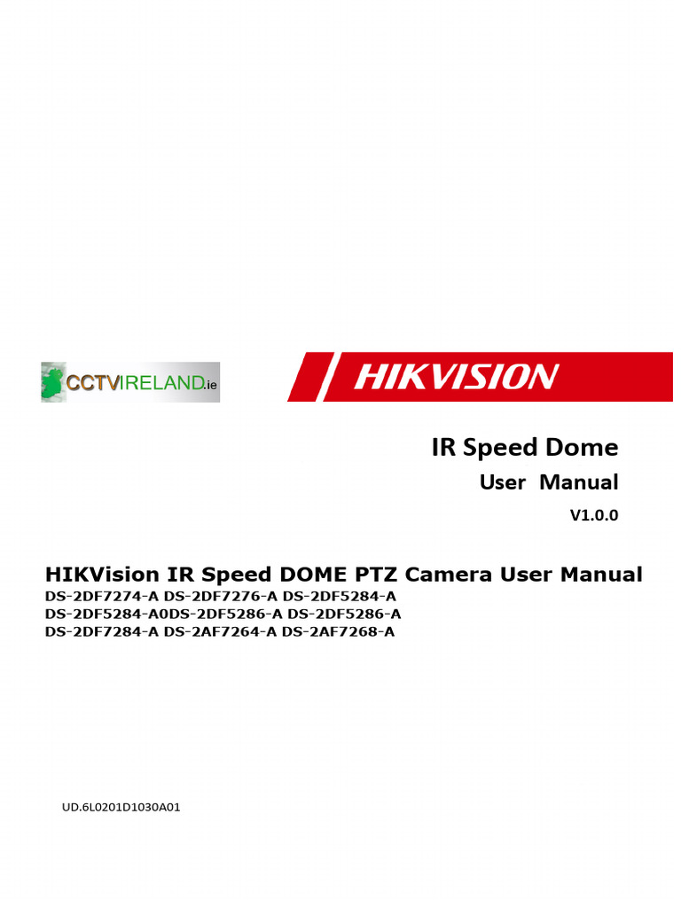 HIKVision Full User Installation Manual IR PTZ Speed Dome | PDF ...