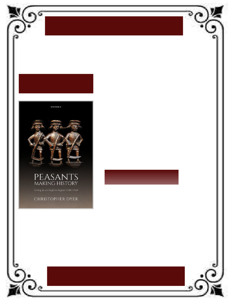Peasants Making History Christopher Dyer ebook enhanced pdf 2025 | PDF ...