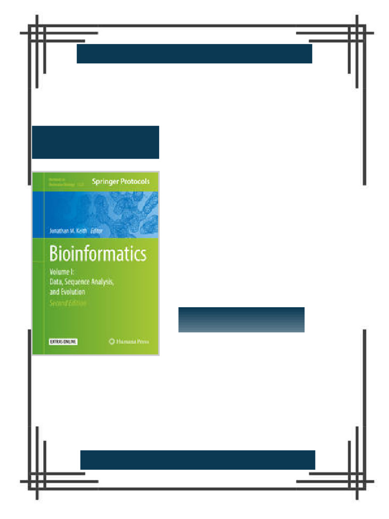 Bioinformatics Volume I Data Sequence Analysis and Evolution 2nd ...