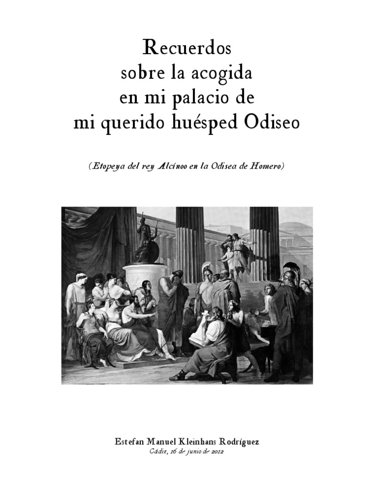 Alcínoo y Ulises en Su Palacio. | PDF | Odiseo | Odisea