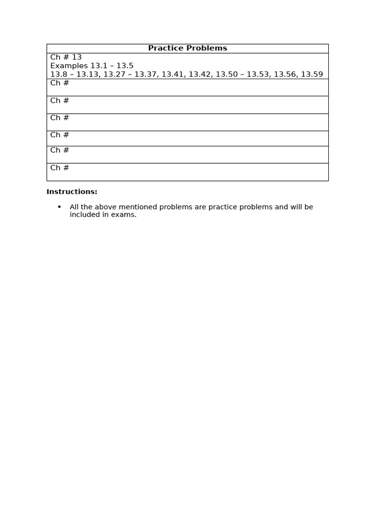 Practice Problems | PDF