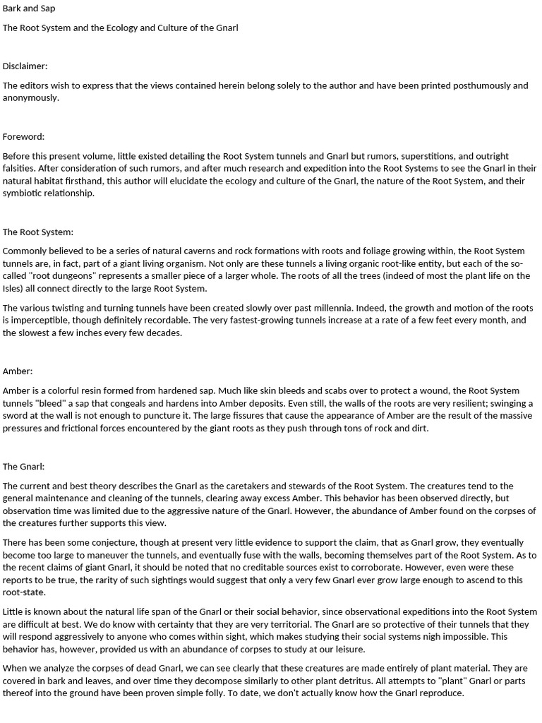 Ecology of the Gnarl and Root System | PDF | Root | Biology