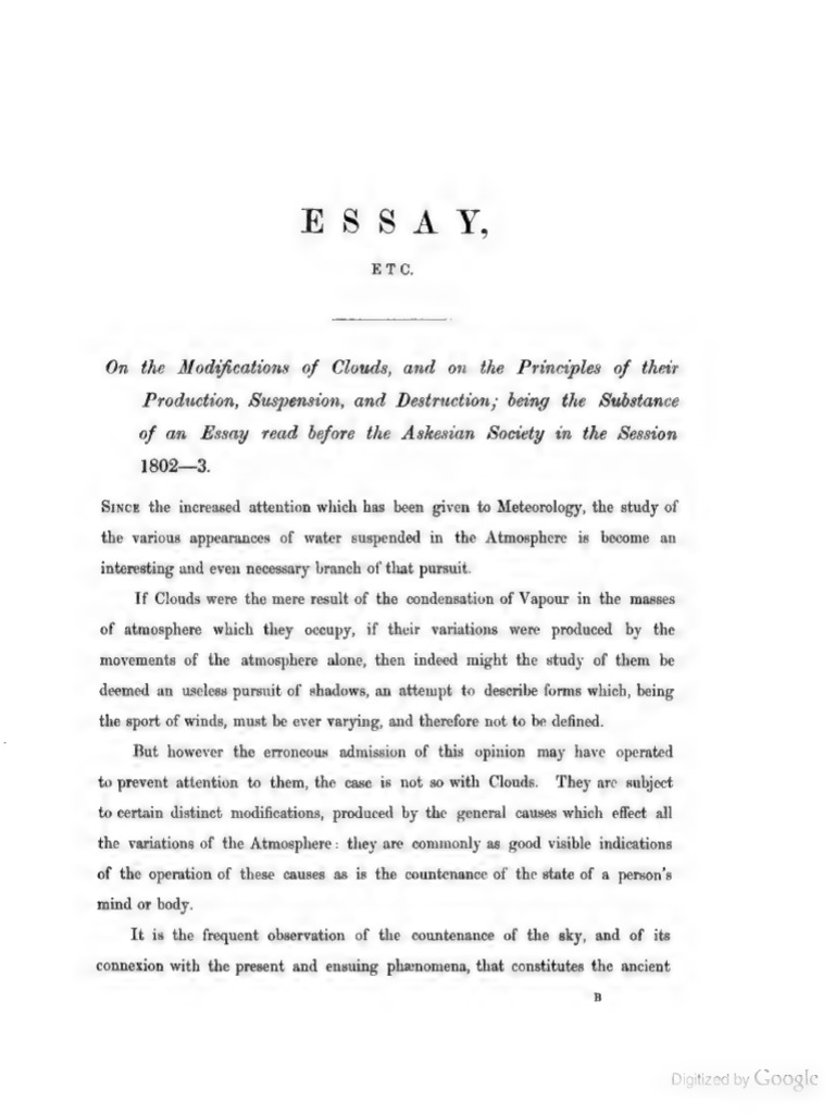 Essay on the Modification of Clouds (part 2) | PDF | Cloud | Weather