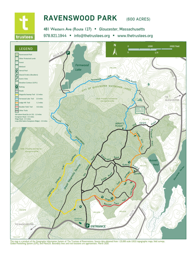 Ravenswood Park Trail Map Guide | PDF | Map | Graphic Design