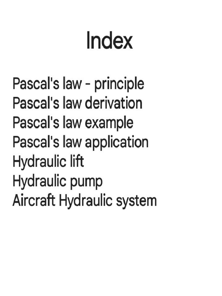 Pascal's Law (Hydraulic) | PDF