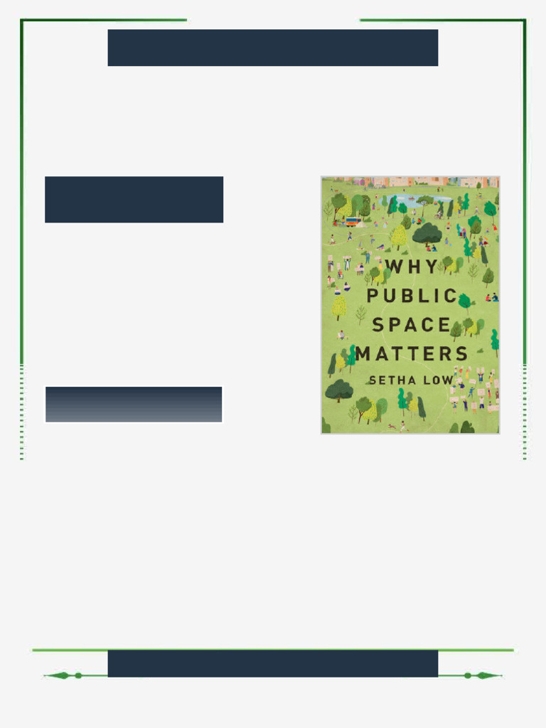 Why Public Space Matters Setha Low Ebook Instantly Available | PDF ...