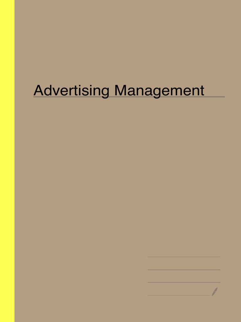 Advertising Management | PDF | Marketing Communications | Marketing
