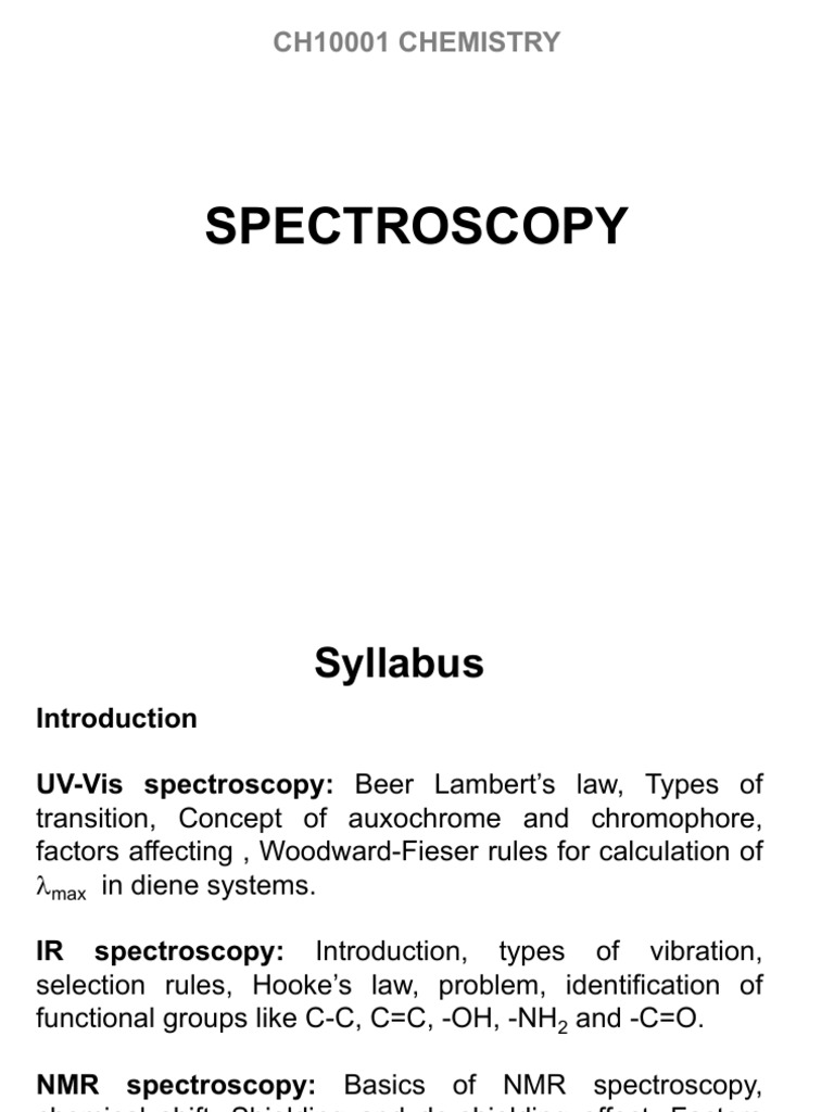 Spectroscopy Revised2025 | PDF | Spectroscopy | Emission Spectrum