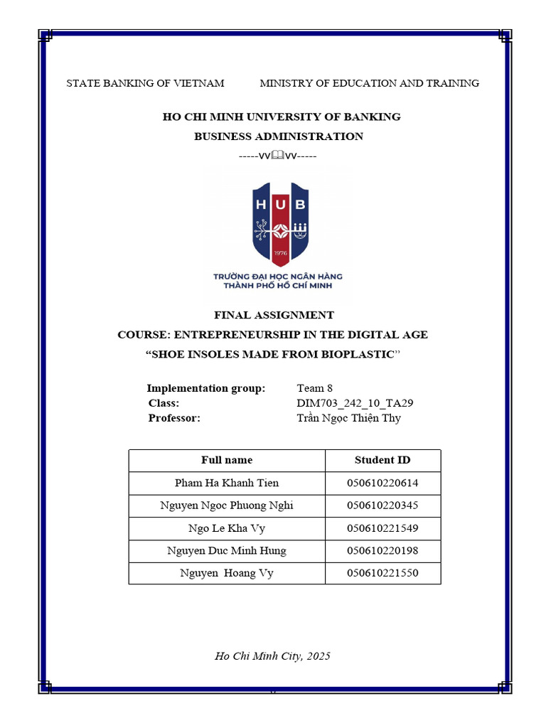 TEAM 8 _ Final Assignment | PDF | Shoe | Sneakers