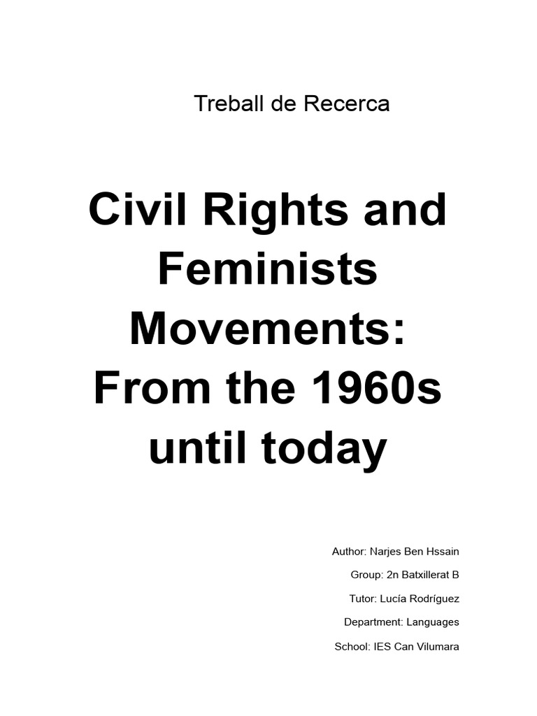 Civil Rights Movement USA_60’s (1) | PDF | Suffragette | Black Feminism