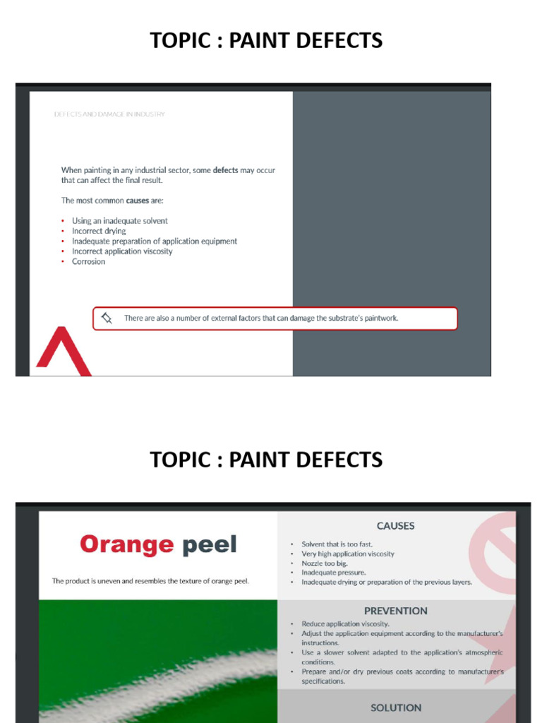 Paint Defect | PDF