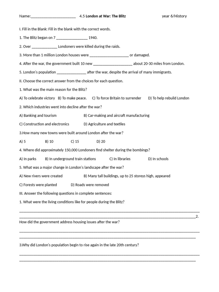 4.5 London at war | PDF