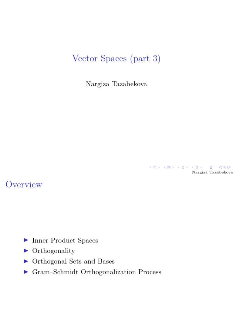 L8 Vector Spaces (Part 3) (1) (2) | PDF | Linear Subspace | Vector Space