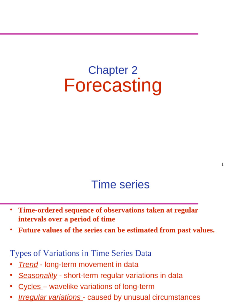 Chapter 2 Forecast Part 2 | PDF | Forecasting | Moving Average