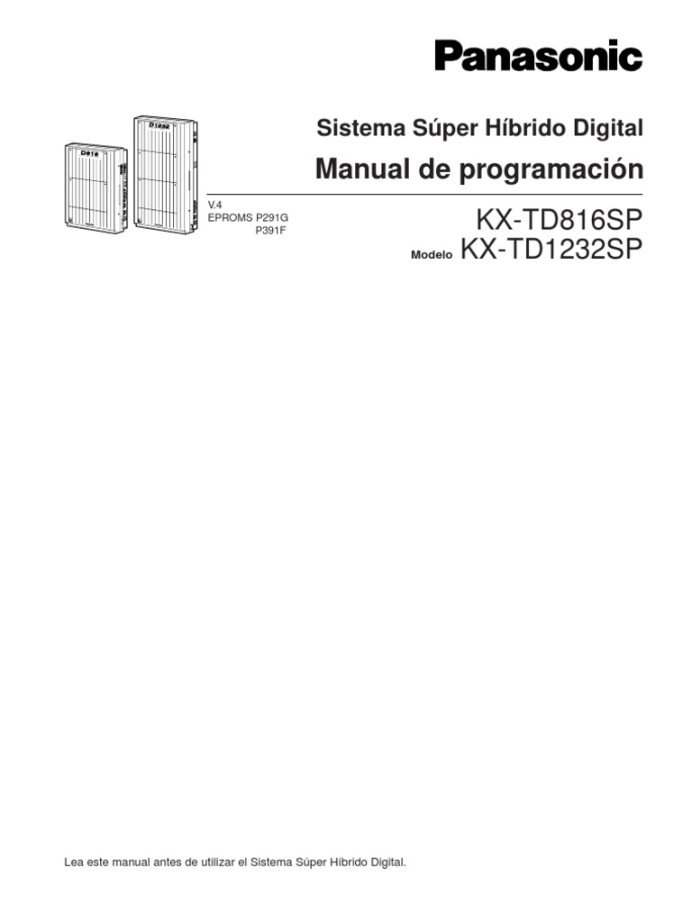 Panasonic KX Td1232 | Descargar gratis PDF | Contraseña | Usuario ...