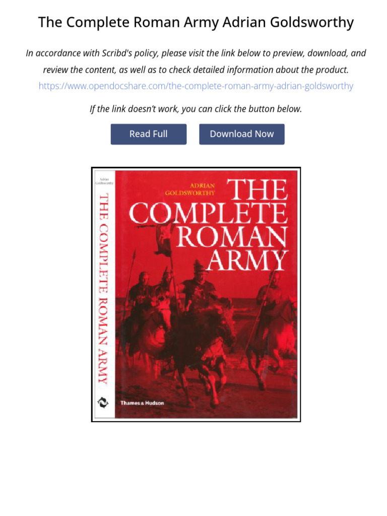 The Complete Roman Army Adrian Goldsworthy | PDF