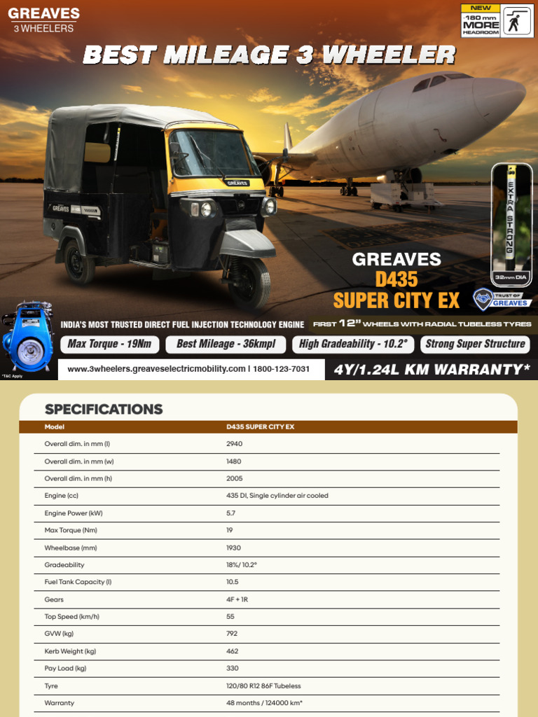 Greaves D435 - Super City EX - Black | PDF | Fuel Economy In ...