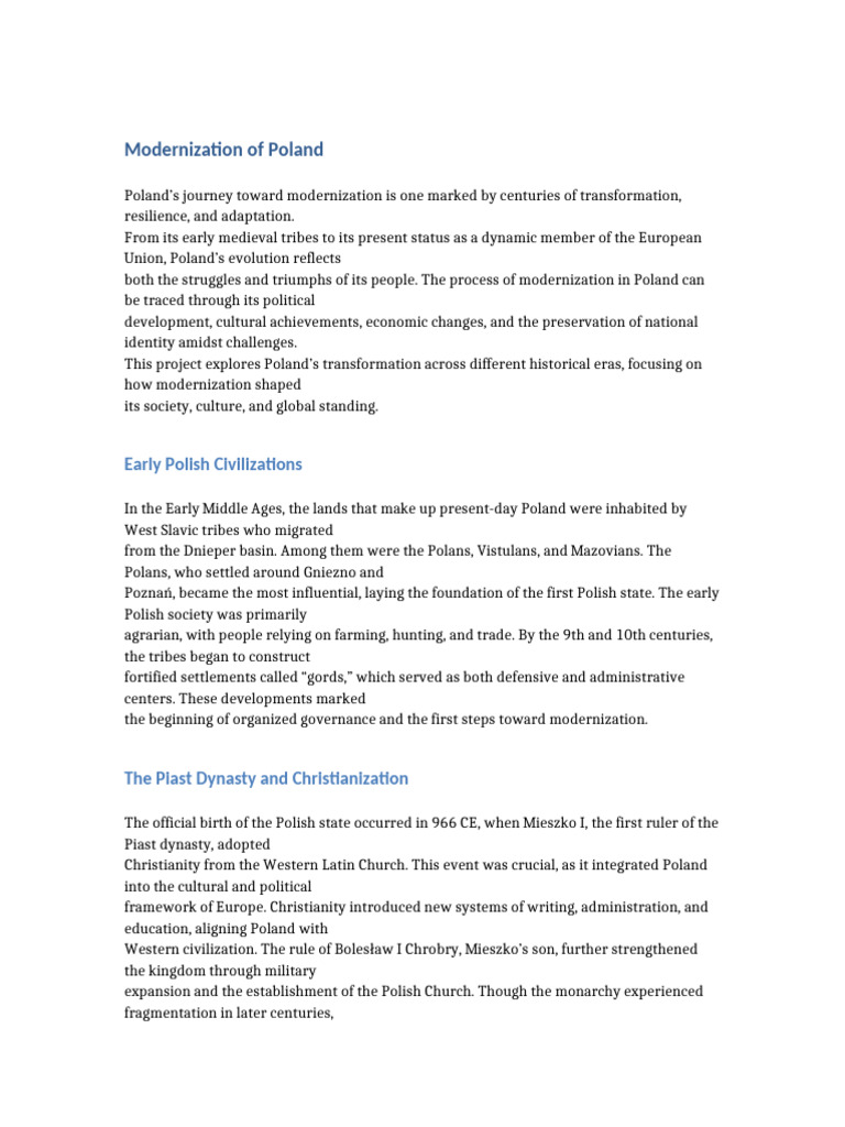 Modernization_of_Poland_Extended_Project (3) | PDF | Poland