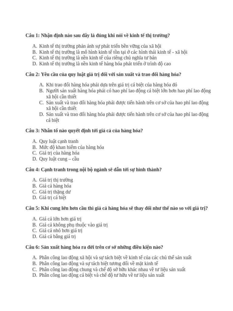 Ôn tập KTCT-Mác_Lênin | PDF