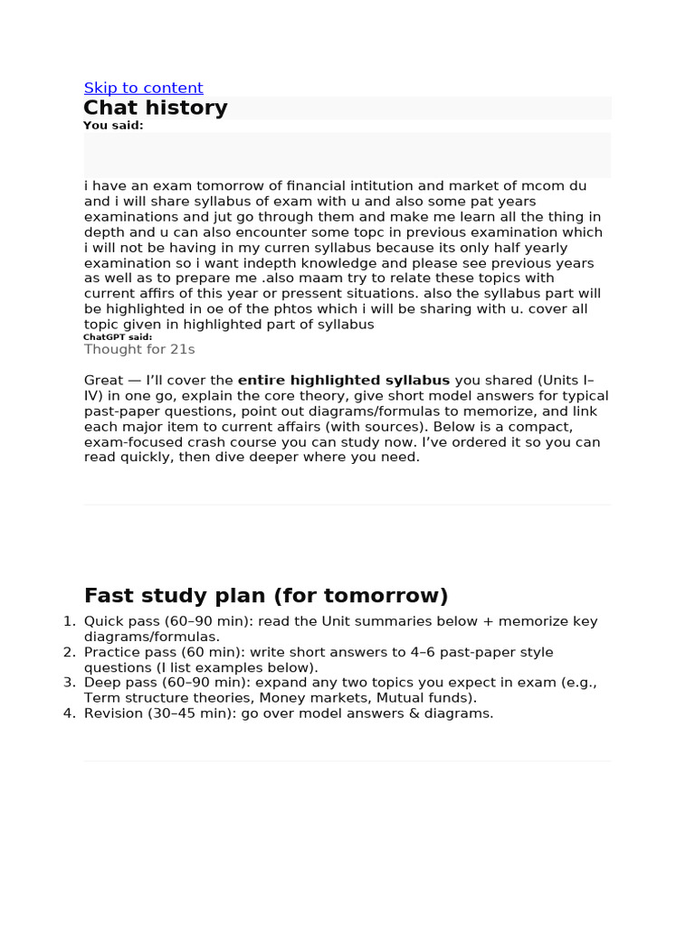 fim 3 | PDF | Yield Curve | Banks
