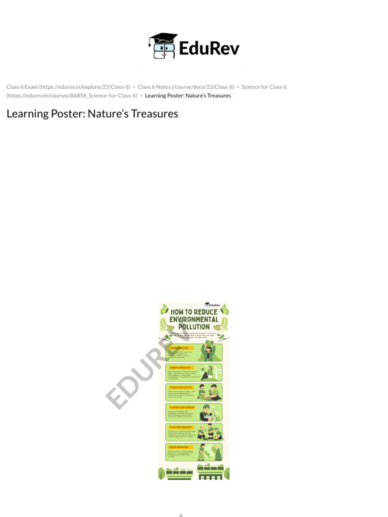Class 6 Science Learning Poster | PDF