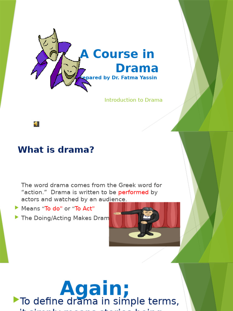 Introduction to Drama Concepts and Types | PDF | Play (Theatre) | Oral ...