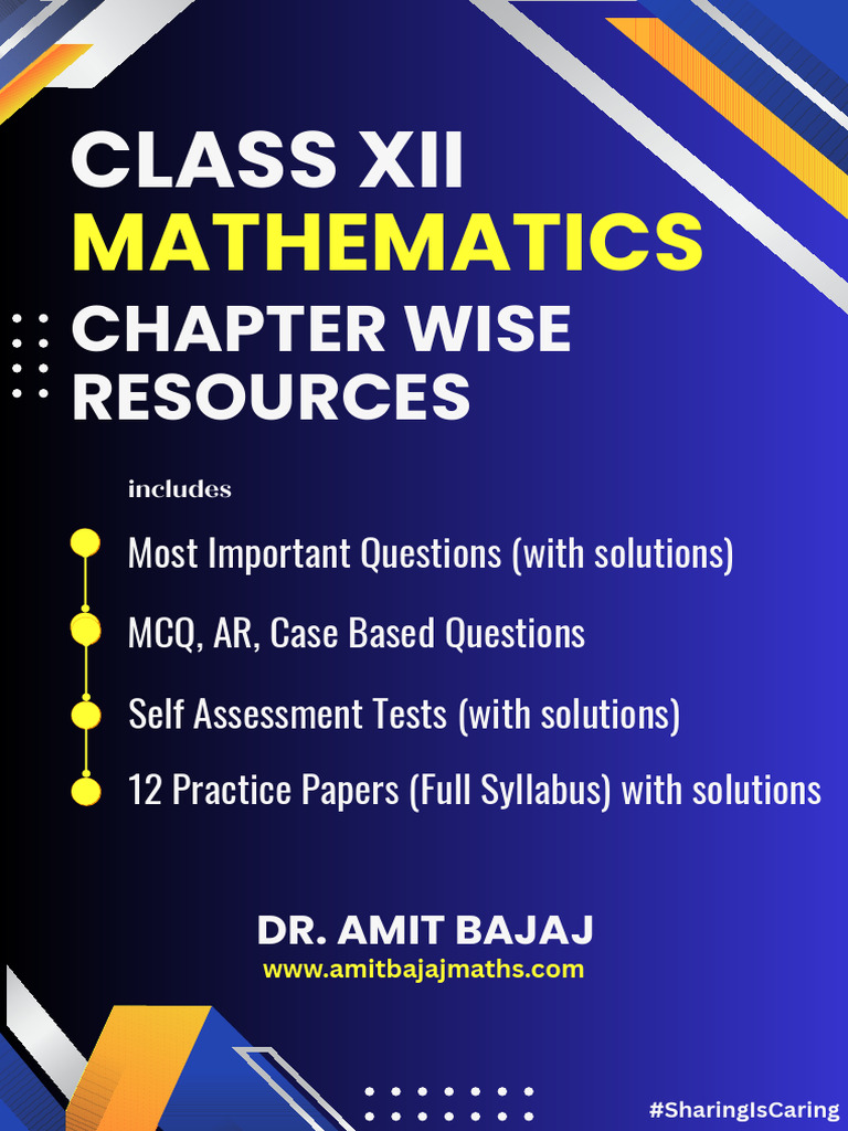 Class XII Mathematics Resources Guide | PDF | Determinant ...