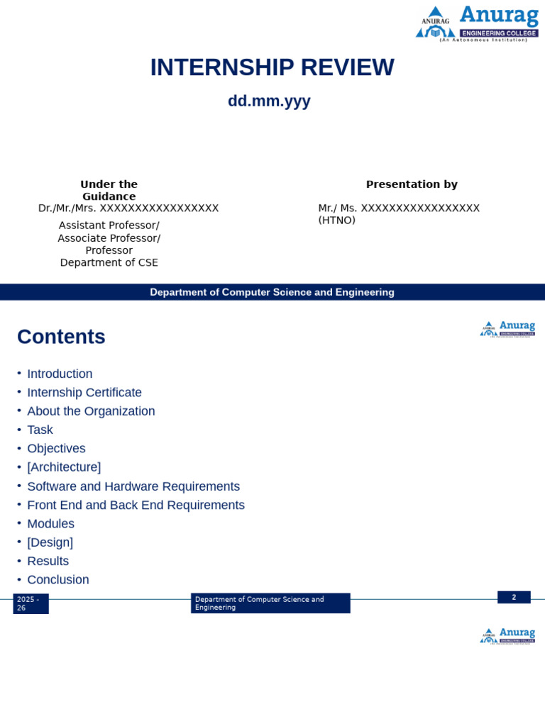 Internship Review | PDF
