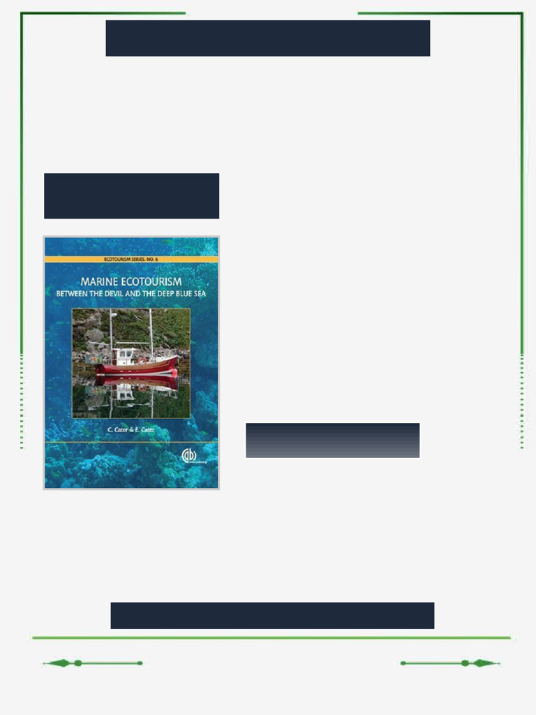 Marine ecotourism between the devil and the deep blue sea First Edition ...