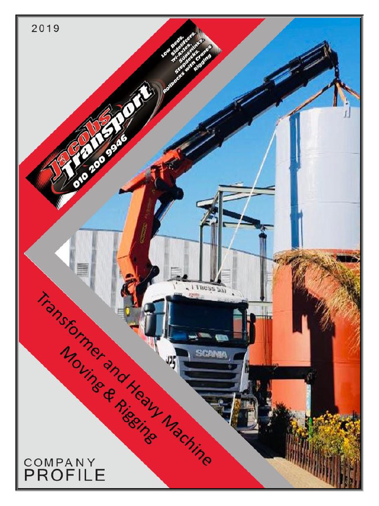 Jacobs Transport SA Company Profile 2019 | PDF | Crane (Machine ...