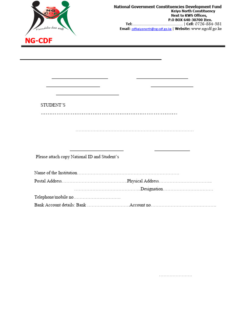 Bursary Application Form Tertiary Final | PDF | Educational Stages