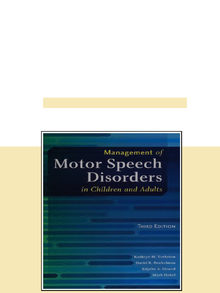 (Ebook) Management of Motor Speech Disorders in Children and Adults by ...